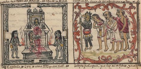 Aztec Temple With Hung Skulls Sacrifiles