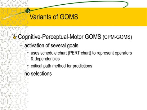 Ppt Goms Analysis And Automating Usability Assessment Powerpoint