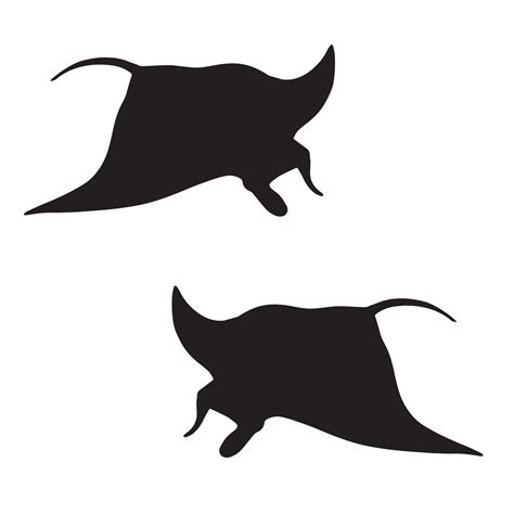 Manta Ray Silhouette Art 7170196 Vector Art At Vecteezy