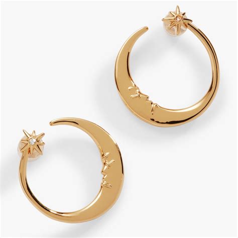 Crescent Moon Hoop Earrings A Blissfully Beautiful Boutique