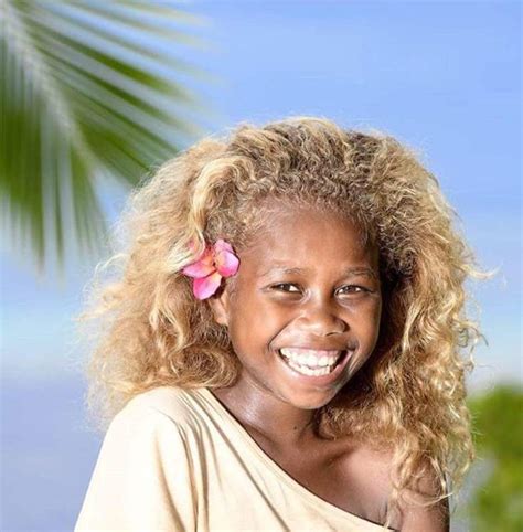 Melanesian People Dark Skinned With Blonde Hair