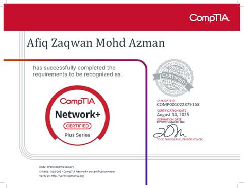 Comptia Network Ce Certificate Pdf