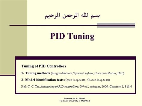 Pid Tuning Of Pid Controllers 1 Tuning Methods