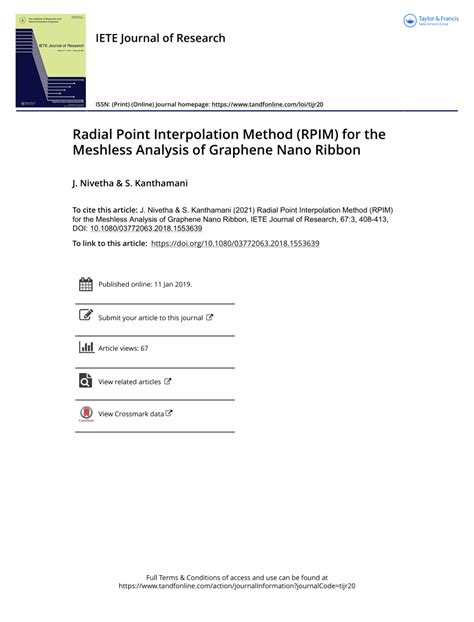 Pdf Radial Point Interpolation Method Rpim For The Meshless