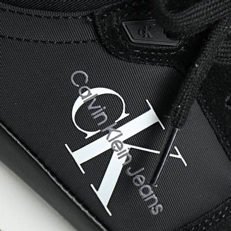 Calvin Klein Baskets Runner Sock Laceup 0553 Black Bright White