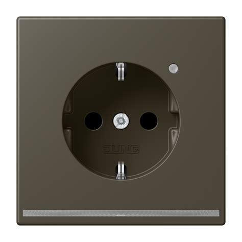 Schuko® Socket With Led Floor Pilot Light Safety Duroplastic