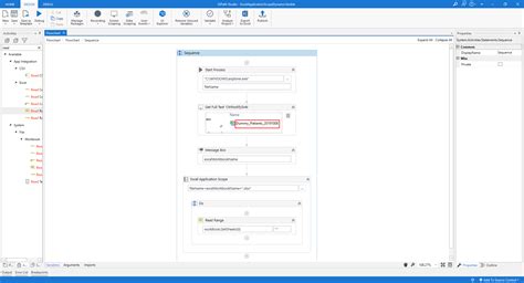 refering to a variable in excel application scope not working help