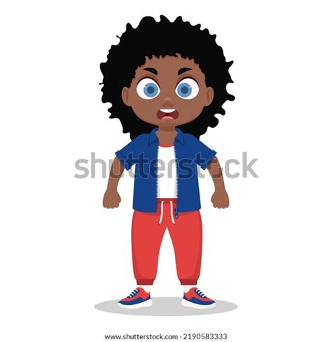 Boy Angry Vector Illustration Stock Vector Royalty Free 2190583333