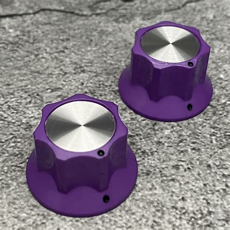 2x Purple Custom Color Large Univox Moog Synth Knobs Guitar Reverb