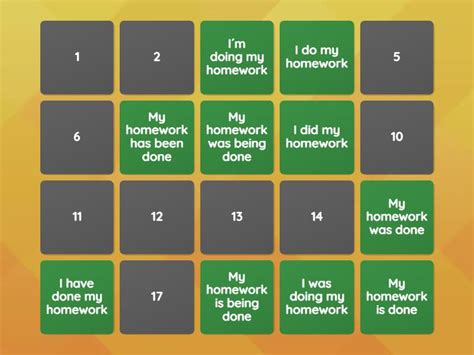Passive Voice Matching Pairs