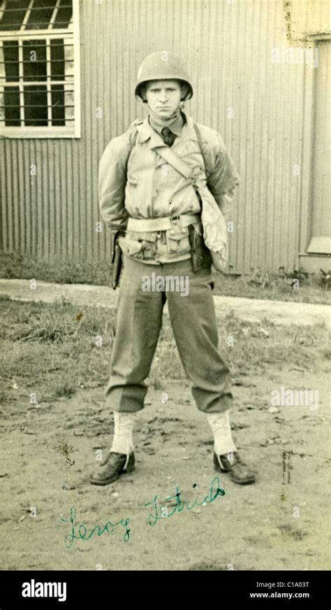Army Man In Full Uniform During Wwii Portrait Black And White Greatest