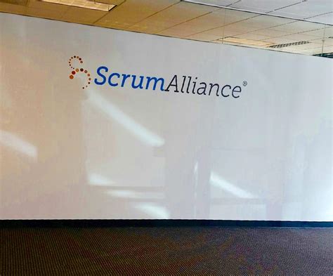 Scrum Alliance New Logo In The New Office For Tonights Ribbon