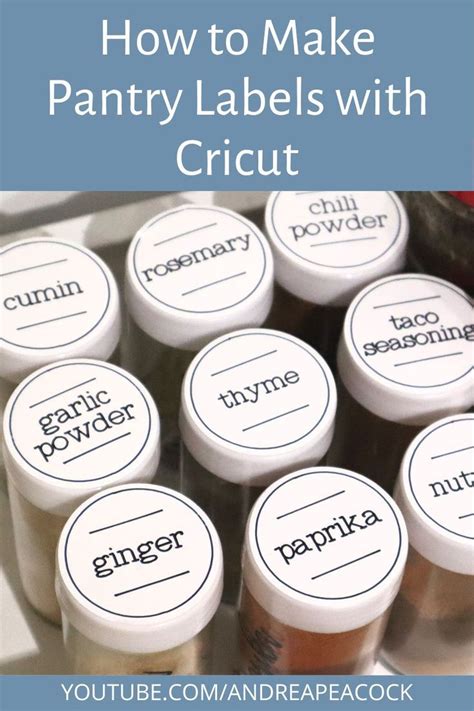 How To Make Pantry Labels With Cricut Artofit
