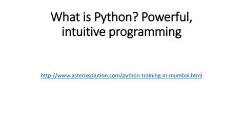 Introduction To Python For Beginners Pptx