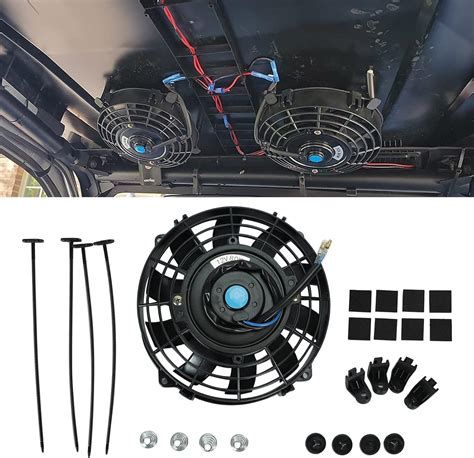 Electric Cooling Fan Automotive Dna Motoring 16 Pack Slim 12v Electric