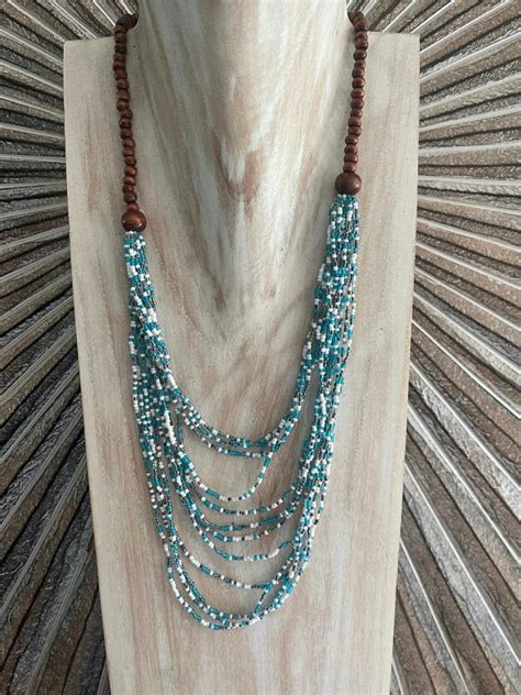 New Hand Crafted Balinese Bead Necklace Balinese Jewellery Tropical