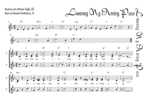 Jescom Philippines Liwanag Ng Aming Puso Music Sheet