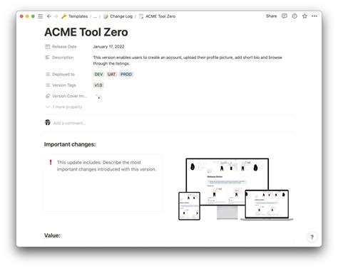 Release Notes With Notion