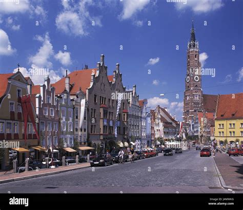 Germany Bavaria Landshut Old Town Trinity Square Gabled Houses