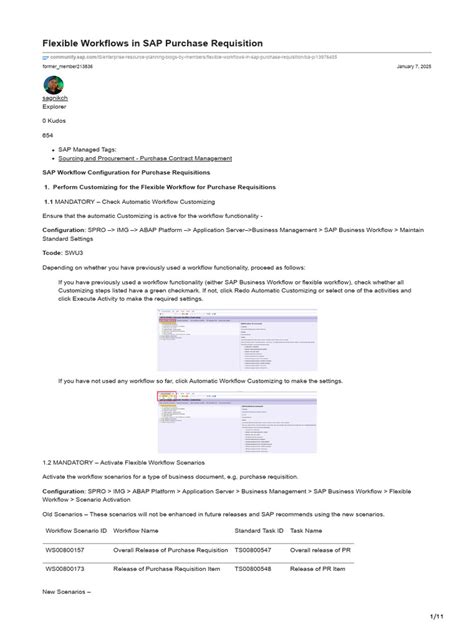 Sap Flexible Workflows In Sap Purchase Requisition Pdf Information