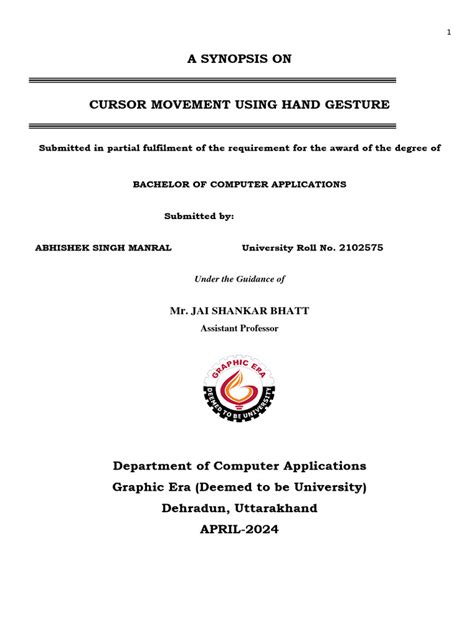 cursor movement using hand gesture pdf computing design