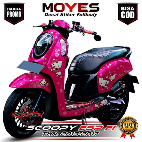 Jual Terbaru Decal Scoopy Decal Scoopy Full Body Full Blok Hello Kitty Decal Scopy Dekal Esp Fi