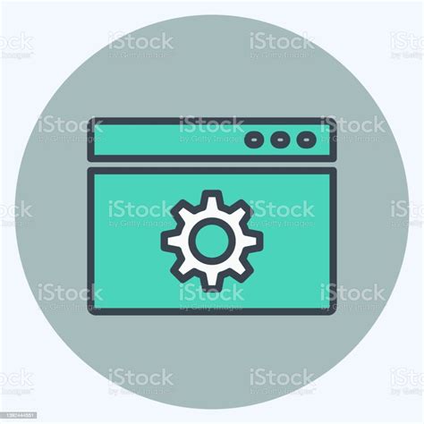 아이콘 웹 최적화 It 서비스 기호에 적합합니다 컬러 메이트 스타일 편집 가능한 간단한 디자인 디자인 템플릿 벡터 간단한 기호 그림 가상현실에 대한 스톡 벡터 아트 및 기타