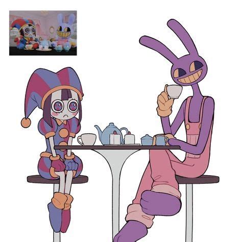 Jax And Pomni Cute Drawings Circus Character Design