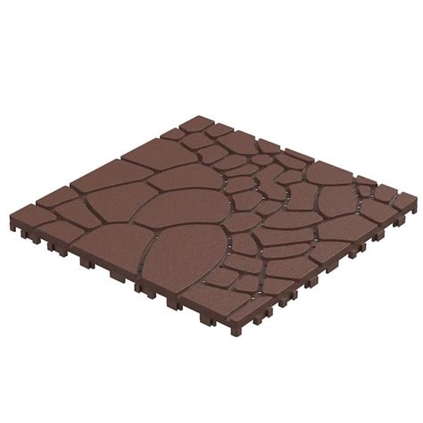 12 In Stone Texture Patio Deck Tiles Diy Module Interlocking Decking