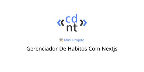 projeto gerenciador de hábitos com nextjs
