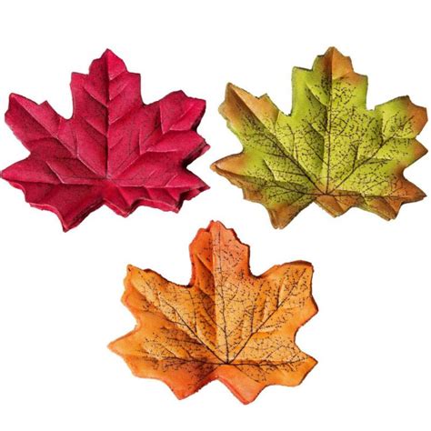 Artificial Maple Leaves Assorted Mixed Fall Colore Vicedeal