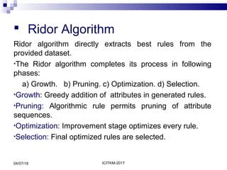 DETECTION OF MALICIOUS EXECUTABLES USING RULE BASED CLASSIFICATION ALGORITHMS PPT