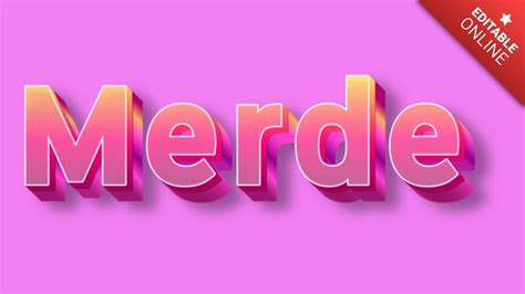 Merde Beauty Pink Text Effect Generator