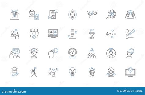 Commercial Expansion Line Icons Collection Growth Expansion Diversification Ventures Trade