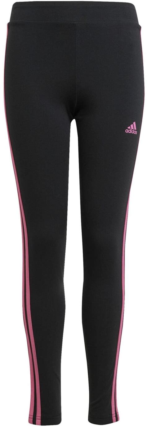 Adidas Youth Essentials 3s Cotton Leggings Iz3428 Black Pulse Magenta