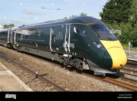 Gwr Liveried Class 800 Iet Sits In Swindon Station On A Test Run Stock