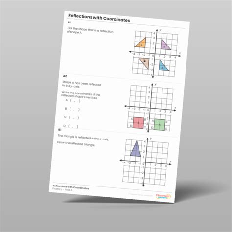 Year 6 Reflections With Coordinates Fluency Matrix Resource Classroom Secrets