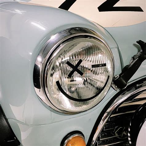 Set Of Two Racing Decals Headlight Smiley Rennbetrieb