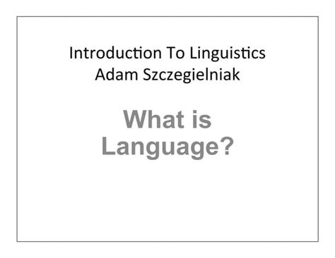 Linguistics Notes 1 Pdf
