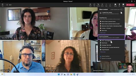microsoft teams meetings add new excel live collaboration feature