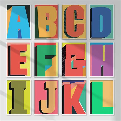 ﻿이니셜 알파벳 포스터 26종 감성 일러스트 카페 매장 인테리어그림액자