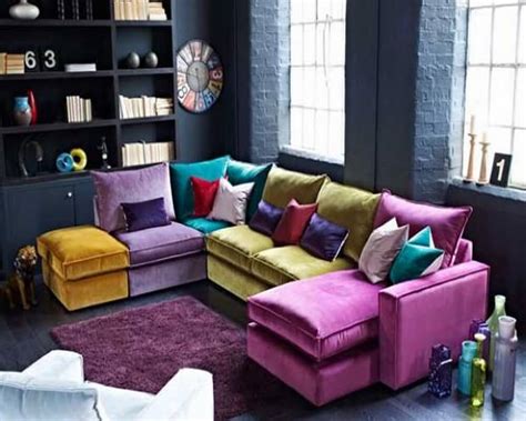 10 Cheerful Interior Design Ideas With Colorful Sofa Interior Idea