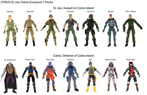 G I Joe Modern Era Cobra Island Classic 7 Packs