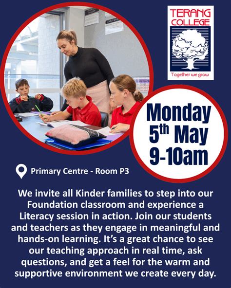Foundation Open Classroom Monday 5th May Terang College