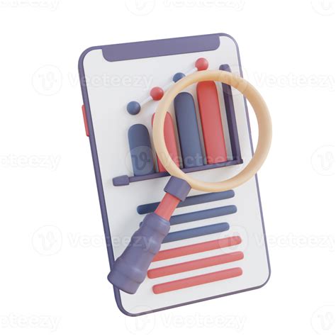 3d Illustration Mobile Data Analysis 18245004 Png