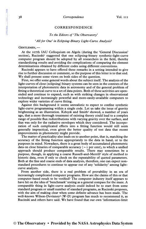 Pdf All For One In Eclipsing Binary Light Curve Analysis