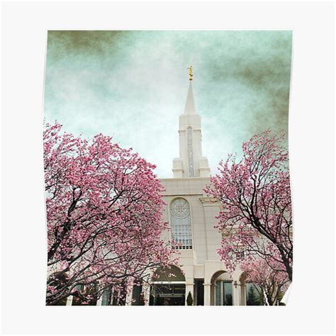 Bountiful Lds Temple Spring Poster By Photoforyou Redbubble