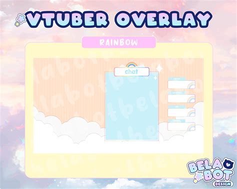 Vtuber Overlay For Twitch Rainbows Png Stream Starting Brb