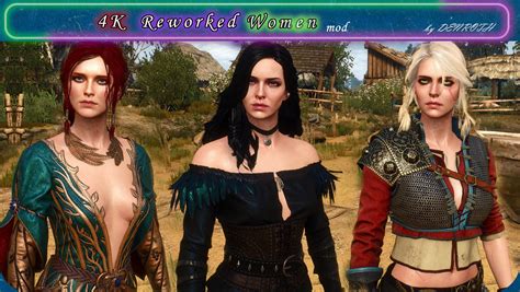 This Mod For The Witcher 3 Overhauls And Brings 4k Textures To Ciri Yennefer And Triss Merigold