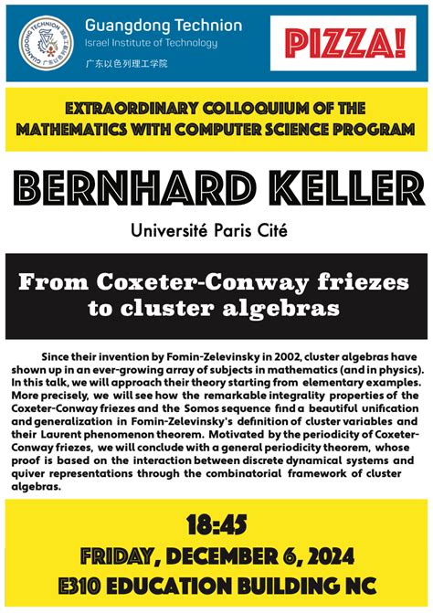 From Coxeter Conway Friezes To Cluster Algebras University Events